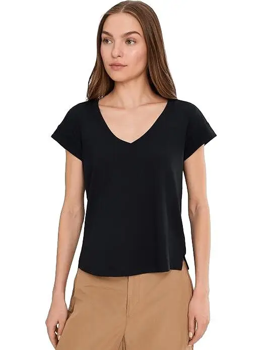 Columbia V-neck Short Sleeve Tee - Black