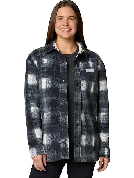 Columbia Benton Springs Shirt Jacket Ii With Plaid Pattern - Black
