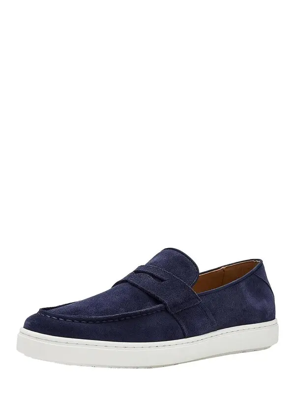Greats Paros Suede Penny Loafer - Navy