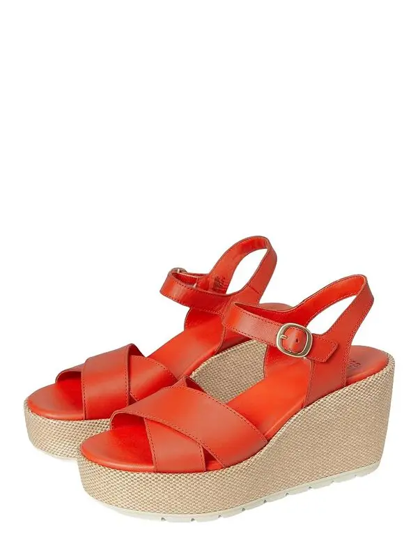 Sorel Sunpeak Wedge Ankle Strap Sandals - Orange