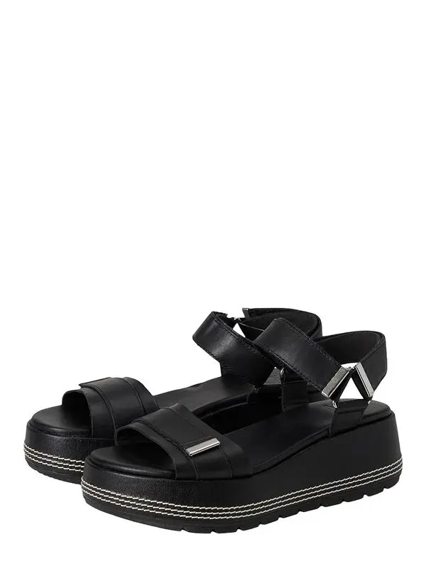 Sorel Sunpeak Platform Y-strap Dress Sandals - Black