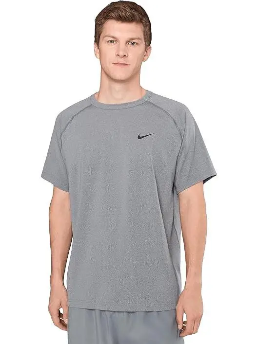 Nike Dri-fit Short Sleeve Fitness Top - Gray