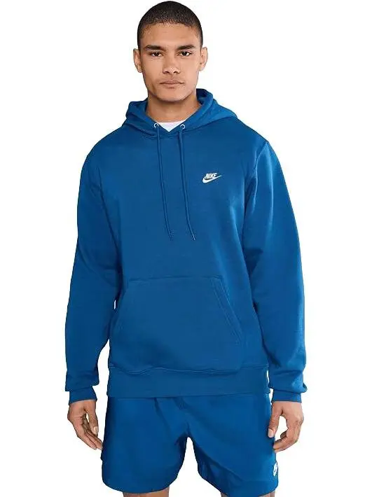 Nike Club Fleece Pullover Hoodie - Blue