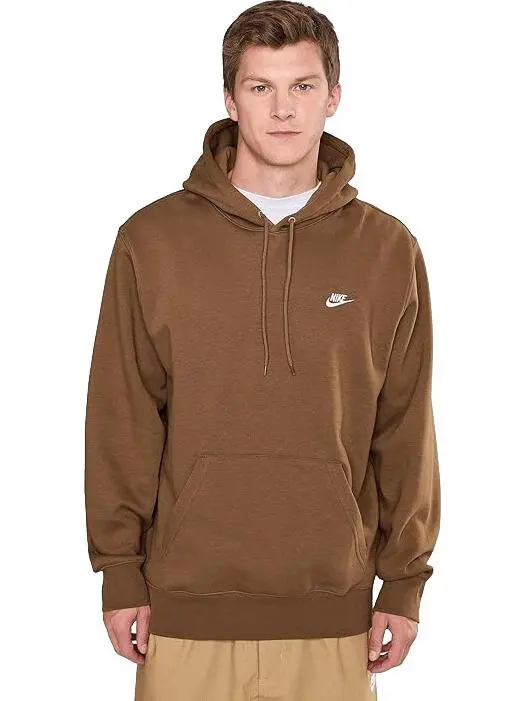 Nike Club Fleece Pullover Hoodie - Brown