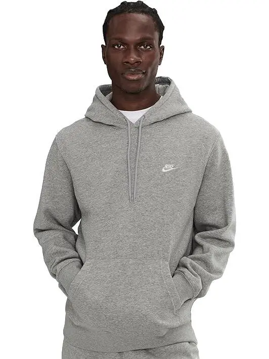 Nike Club Fleece Pullover Hoodie - Gray