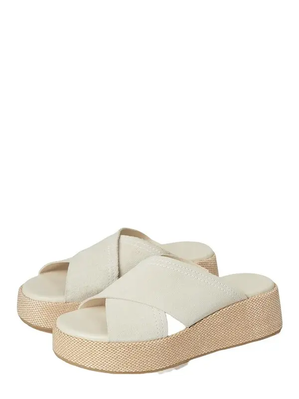 Sorel Sunpeak Platform Slide Dress Sandals - Bone