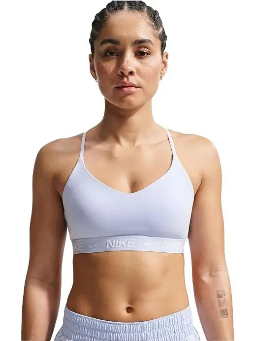 Nike Dri-fit Indy Light Support Bra Bra Steam - Blue