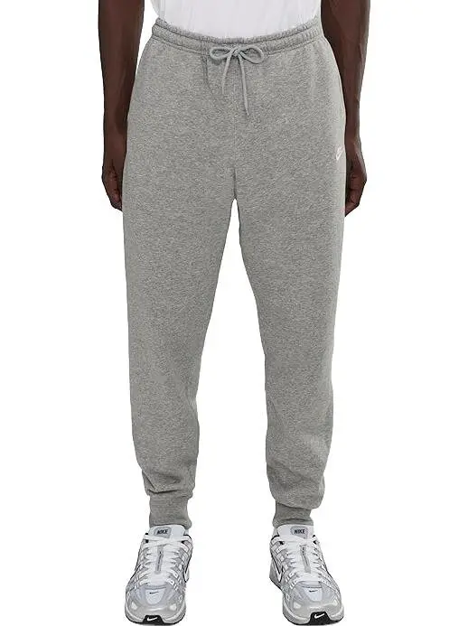 Nike Club Fleece Joggers With Embroidered Logo - Gray