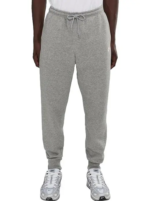 Nike Club Fleece Joggers With Embroidered Logo - Gray