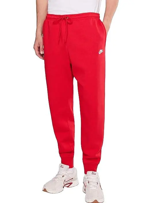 Nike Club Fleece Joggers With Embroidered Logo - Red