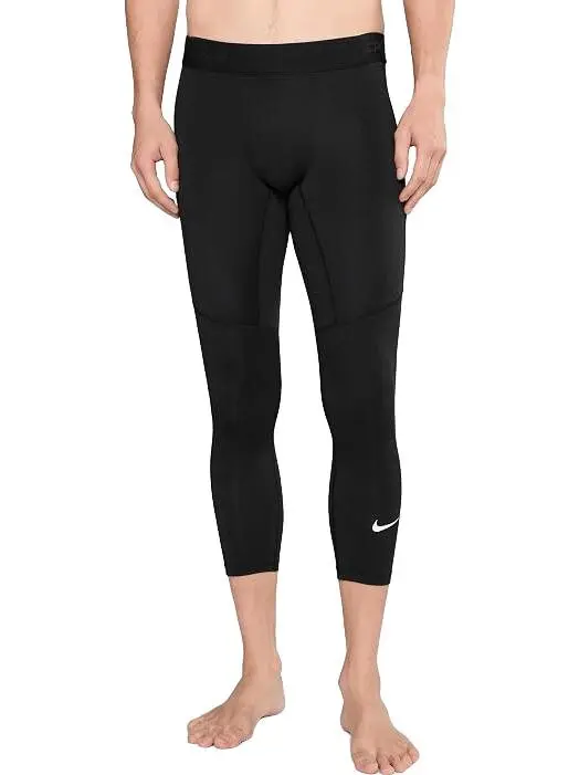 Nike Pro Dri-fit 3/4 Fitness Tights - Black/white