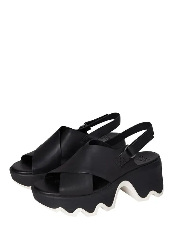 Sorel Kinetic Aura Slingback Platform Sandals - Black