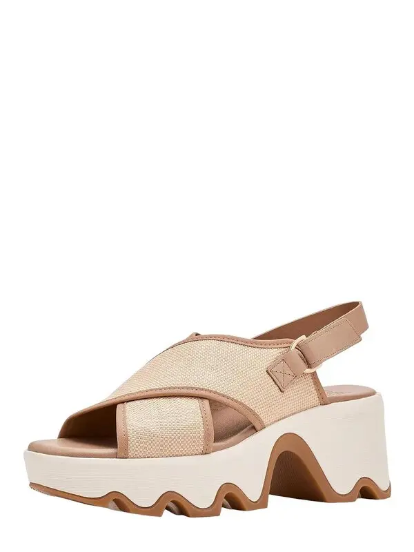 Sorel Kinetic Aura Slingback Textile Dress Sandals - Beige