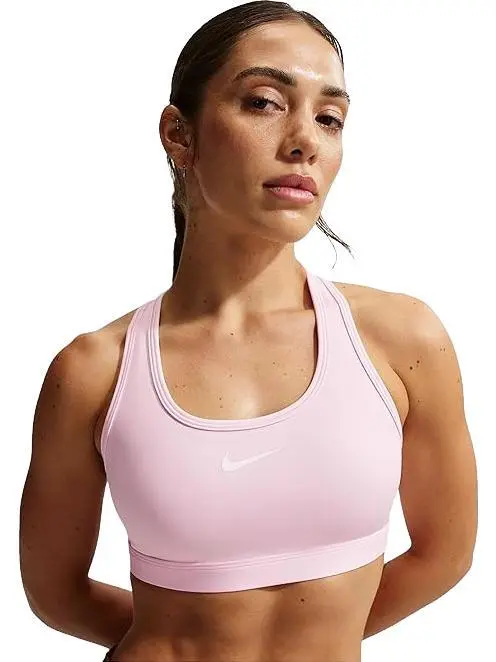Nike Swoosh Medium Support Bra Bra /stone Mauve - Pink