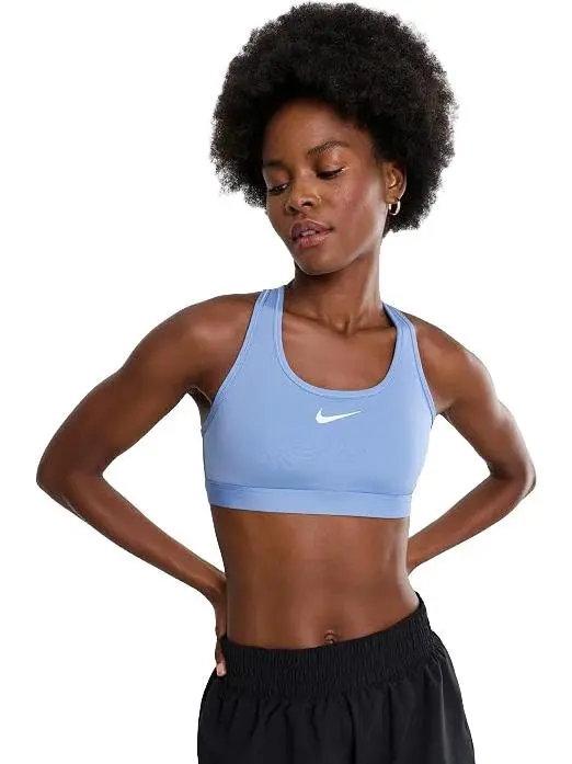 Nike Swoosh Medium-support Bra Bra - Work Blue/white