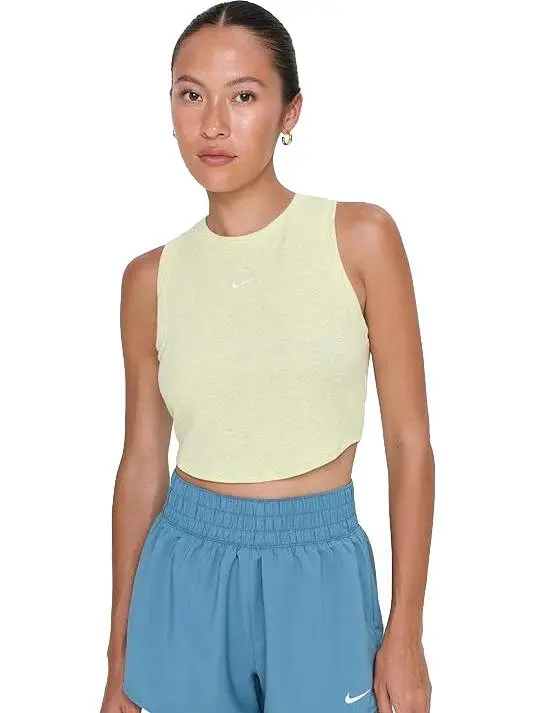 Nike Chill Knit Cropped Tank Top - Green