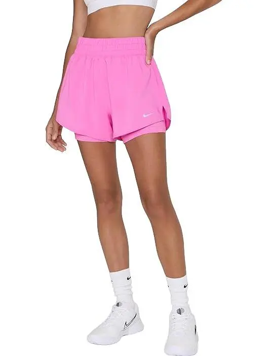 Nike Dri-fit High-waisted 3-in-1 Shorts - Pink