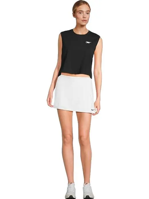 Nike Dri-fit Straight Tennis Skirt - White/black