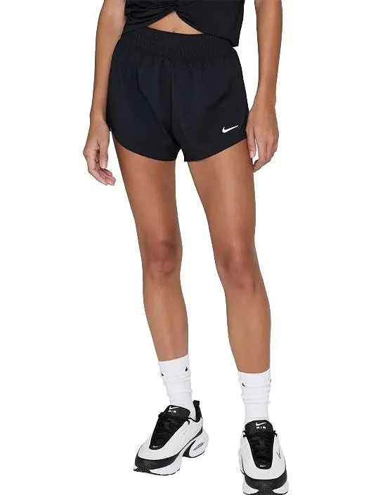 Nike Dri-fit Mid-rise 3 Brief-lined Shorts - Black/reflective Silver