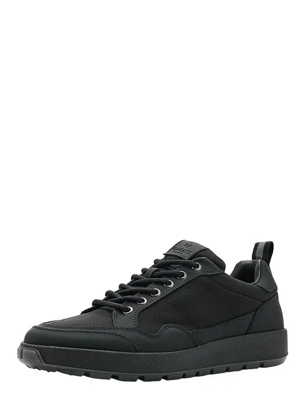 Greats Ravine Lace-up Suede And Mesh Sneakers - Black
