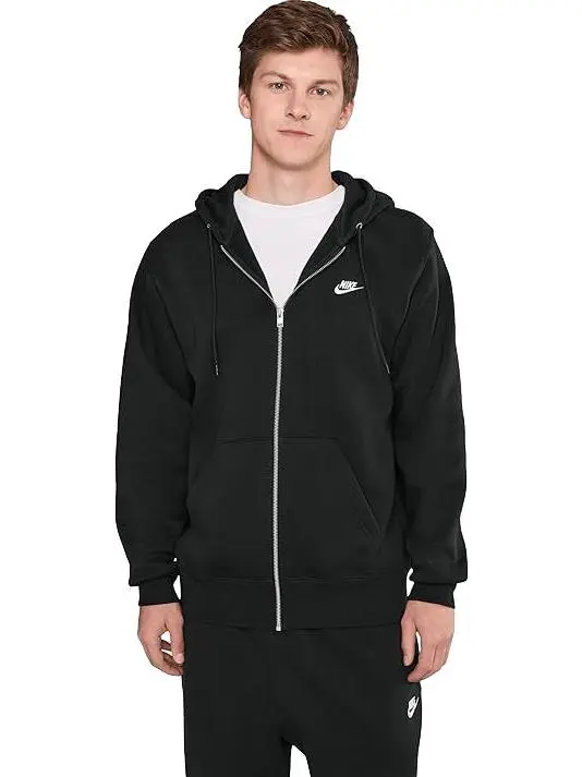 Nike Club Full-zip Fleece Hoodie - Black