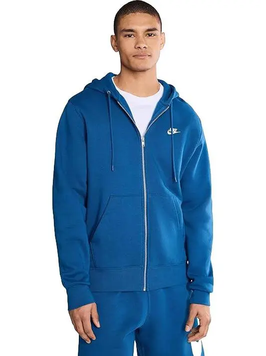 Nike Club Full-zip Fleece Hoodie - Blue