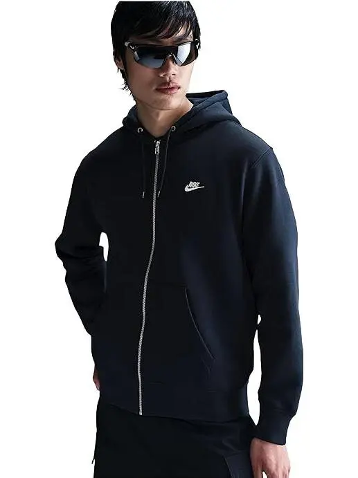 Nike Club Full-zip Fleece Hoodie - Navy