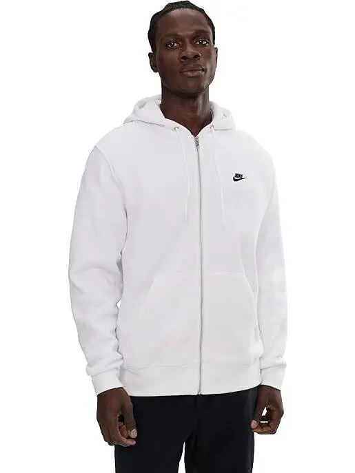 Nike Club Full-zip Fleece Hoodie - White
