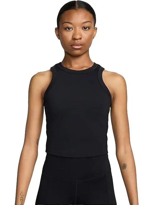 Nike Fitted Cropped Tank Top - Black