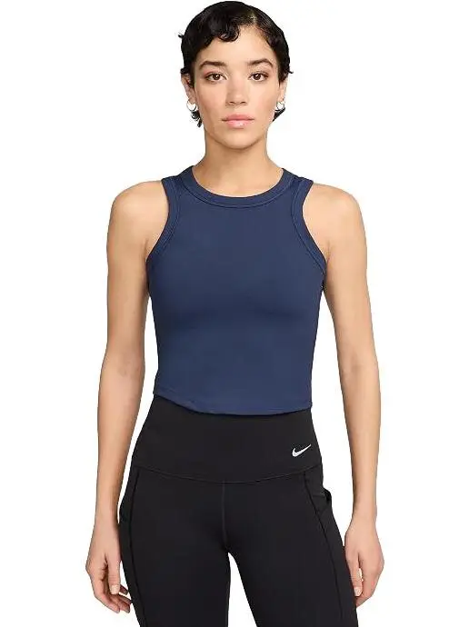 Nike Fitted Cropped Tank Top - Navy