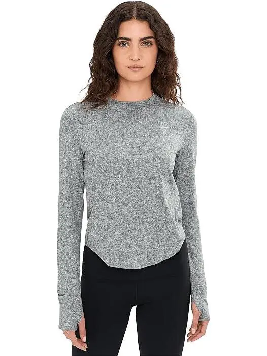 Nike Swift Dri-fit Ultraviolet Long Sleeve Running Top - Gray