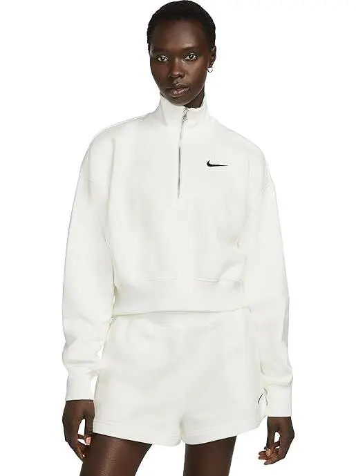 Nike Phoenix Fleece 1/4-zip Cropped Sweatshirt - Multi