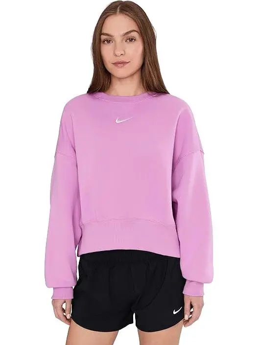 Nike Phoenix Fleece Oversized Crew Neck Sweatshirt - Pink