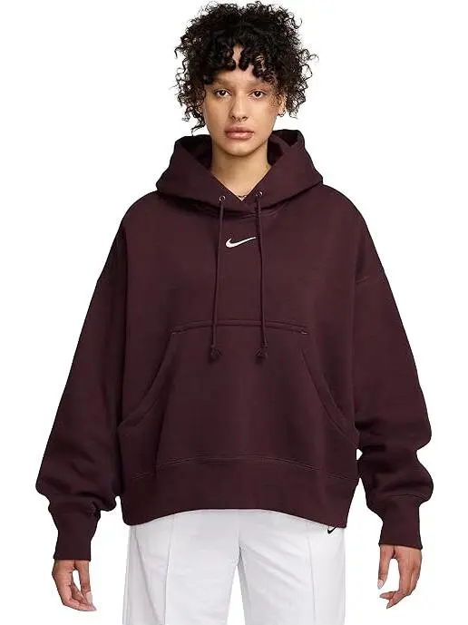 Nike Phoenix Fleece Oversized Hoodie - Burgundy