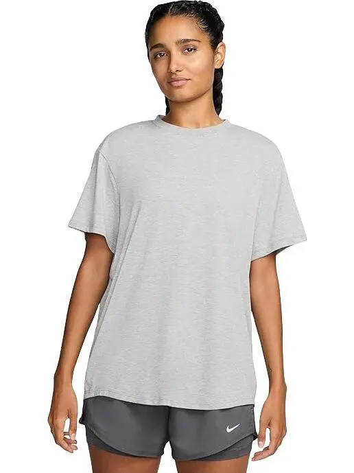 Nike Relaxed Dri-fit Short-sleeve Top - Gray