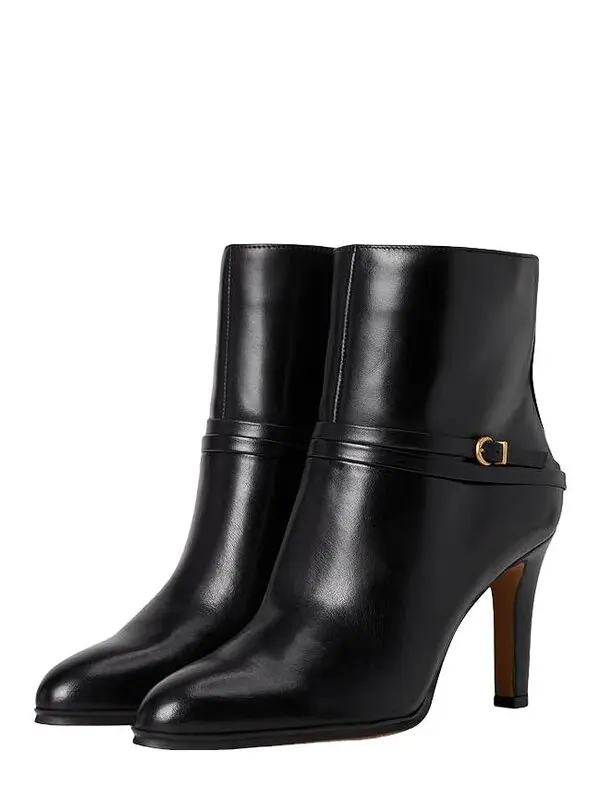 Vince Camuto Sybilla Double Strap Stiletto Booties - Black