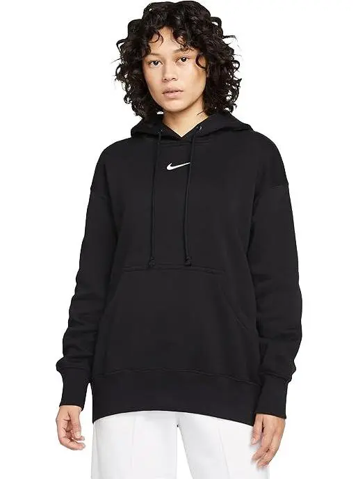 Nike Phoenix Fleece Oversized Pullover Hoodie - Black