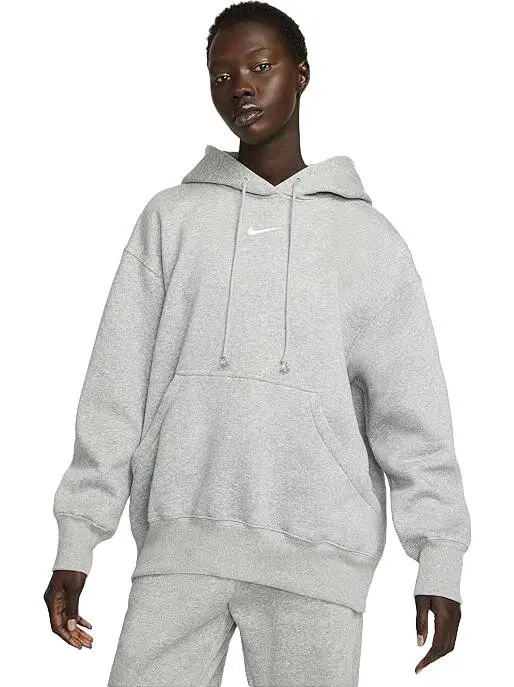 Nike Phoenix Fleece Oversized Pullover Hoodie - Gray