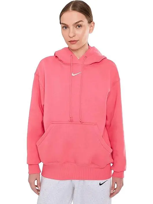 Nike Phoenix Fleece Oversized Pullover Hoodie - Pink