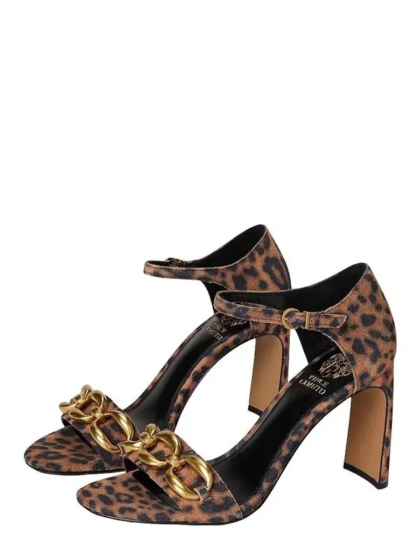 Vince Camuto Aurelia Chain Link High Heel Sandals - Tan