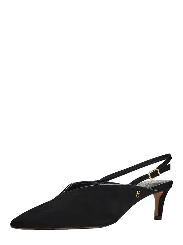 Vince Camuto Kylien Slingback Kitten Heel Pumps - Black