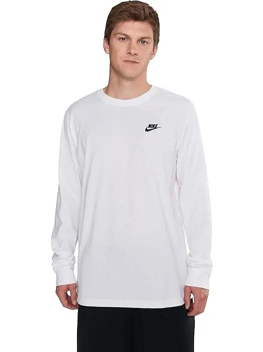 Nike Sportswear Tee Long Sleeve Embroidered Futura Workout /black - White