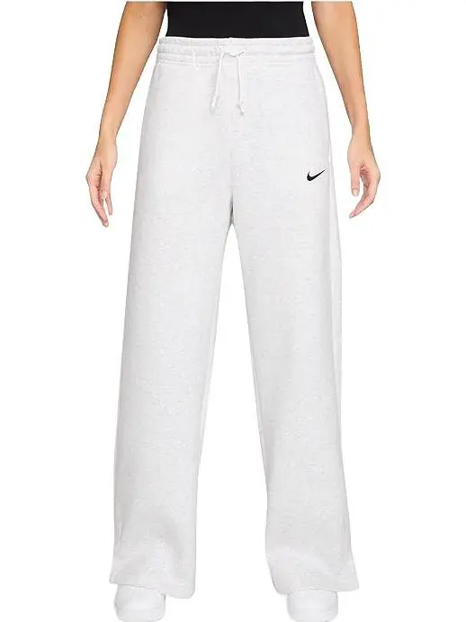 Nike Phoenix Fleece High-waisted Wide-leg Pants - Gray