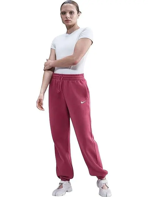 Nike Phoenix Fleece High-waisted Oversized Sweatpants - Burgundy