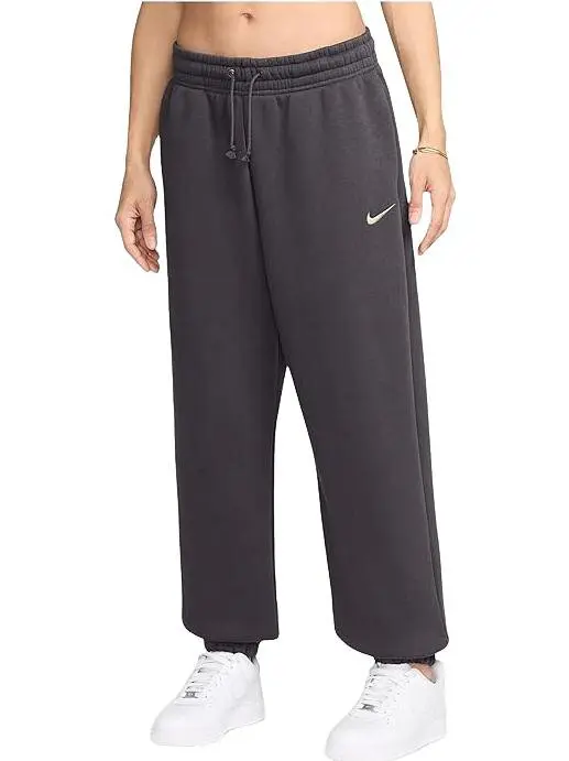 Nike Phoenix Fleece High-waisted Oversized Sweatpants - Navy
