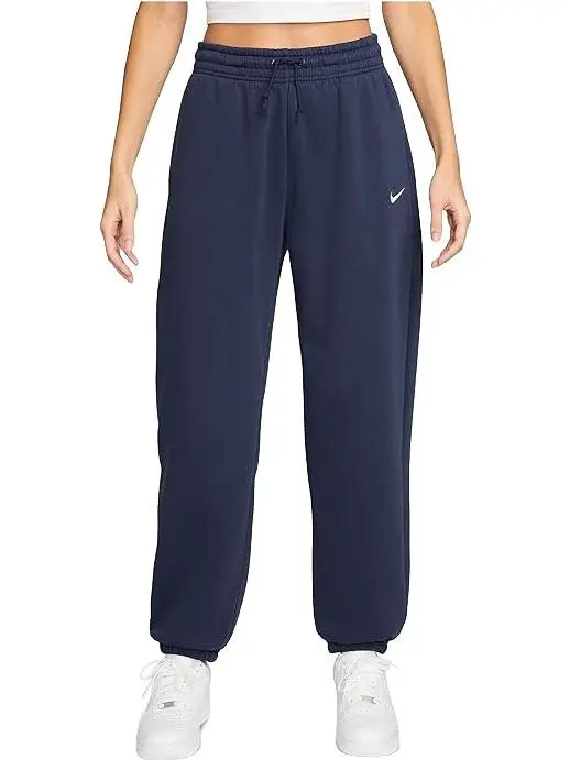 Nike Phoenix Fleece High-waisted Oversized Sweatpants - Navy