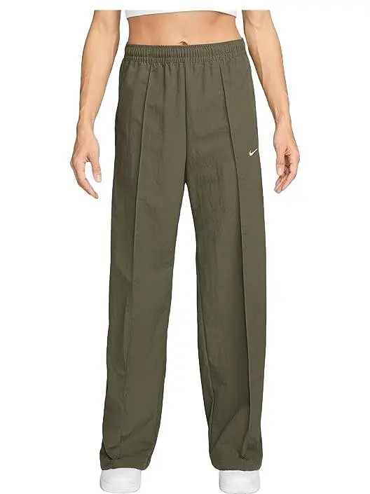 Nike Woven Mid-rise Open-hem Pants - Olive