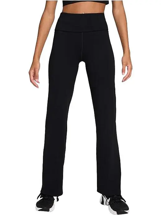 Nike Dri-fit High-waisted Fold-over Pants - Black