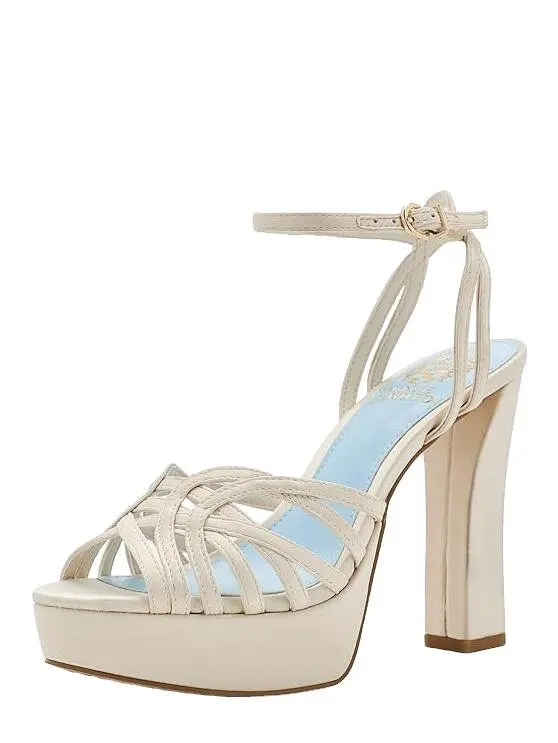 Vince Camuto Samlee Strappy Platform High Heel Sandals - Bone
