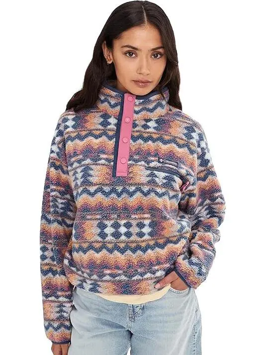 Columbia Helvetia Ii Printed Cropped Fleece 1/2 Snap Jacket - Multi